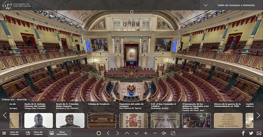 Visita virtual - El Palacio del Congreso de los Diputados de España